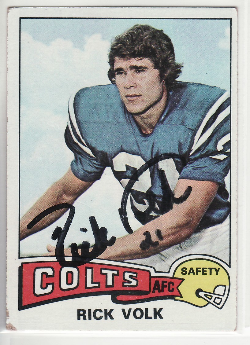 RICK VOLK BALTIMORE COLTS 1975 TOPPS #30 MICHIGAN AUTOGRAPHED CARD | eBay