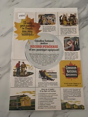 Vintage 1954 Canadian National Magazine Ad | eBay