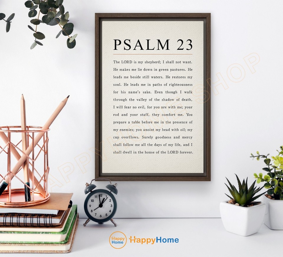 Psalm 23 ESV The Lord Is My Shepherd Bible Verse Wall Art Scripture ...