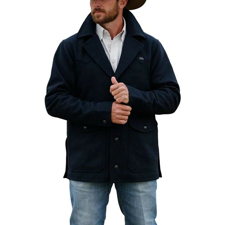 Miller Ranch By Cinch Men's Navy Wool Ranch Jacket DWJ2008003 | eBay