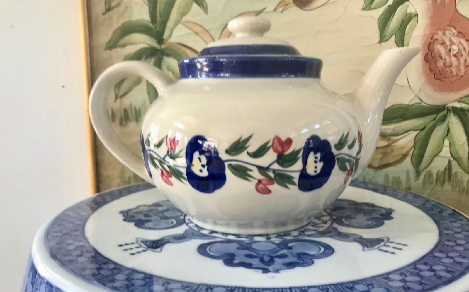 Designpac Blue Floral Stoneware 5 Cup Teapot | eBay