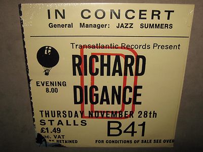 RICHARD DIGANCE In Concert RARE STILL SEALED New Vinyl LP 1975 UK TRA ...