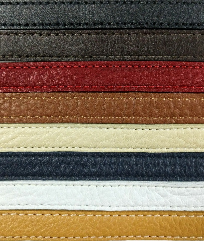 Two 1/2" Wide Genuine Leather Replacement Belt Keeper Loops 8 Colors ...