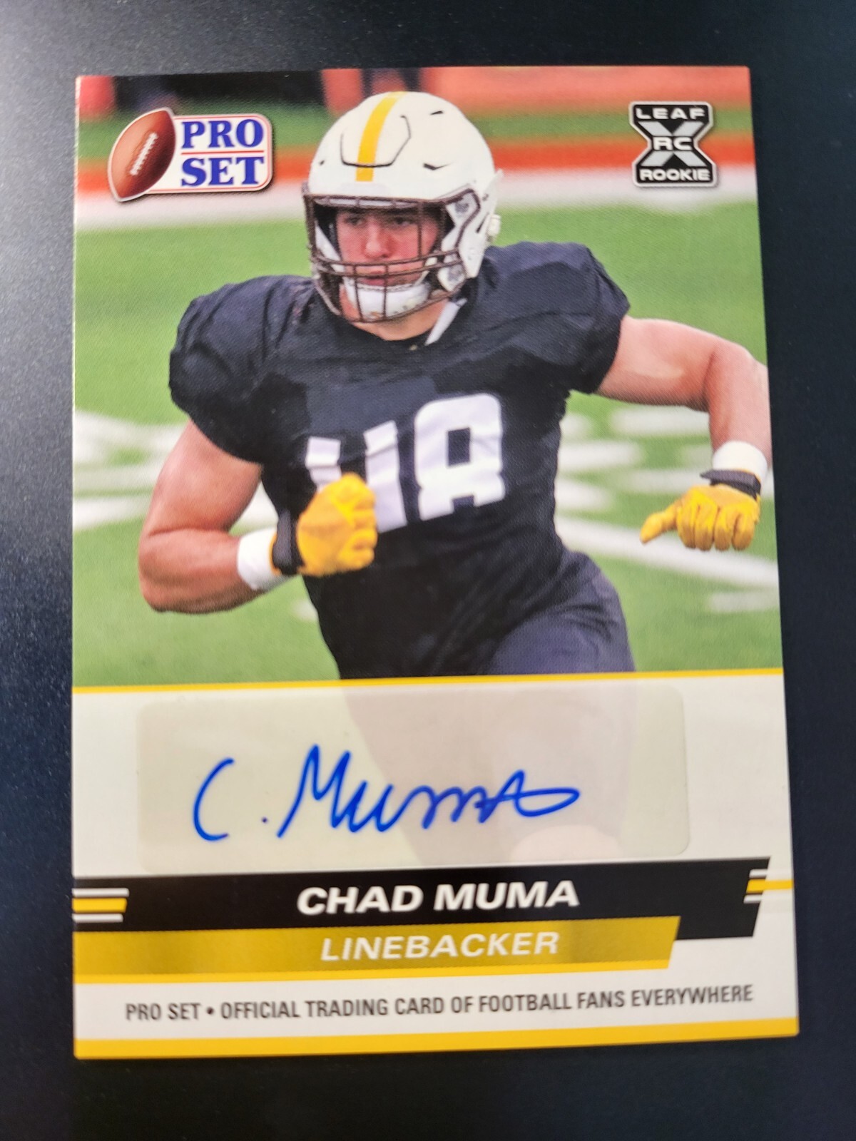 2022 Pro Set College Football White Parallel Chad Muma AUTO | eBay