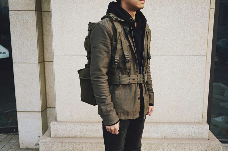 Korean War WW2 US ARMY M1945 FIELD EQUIPMENT OLIVE CANVAS BACKPACK SET ...