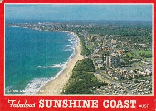 Postcard Sunshine Coast Australia Vintage Posted Aerial Photograph ...