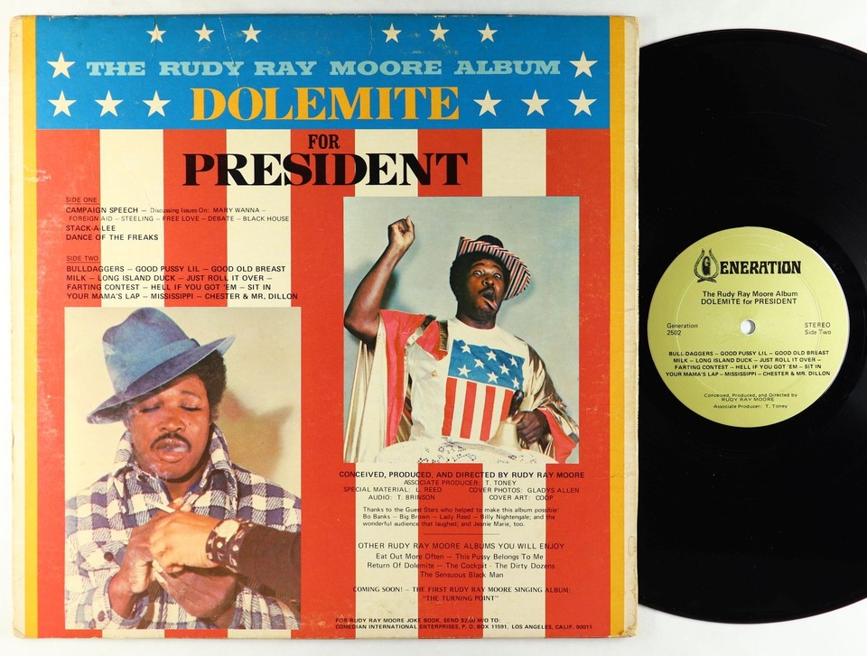 Rudy Ray Moore - Dolemite For President LP - Generation International ...