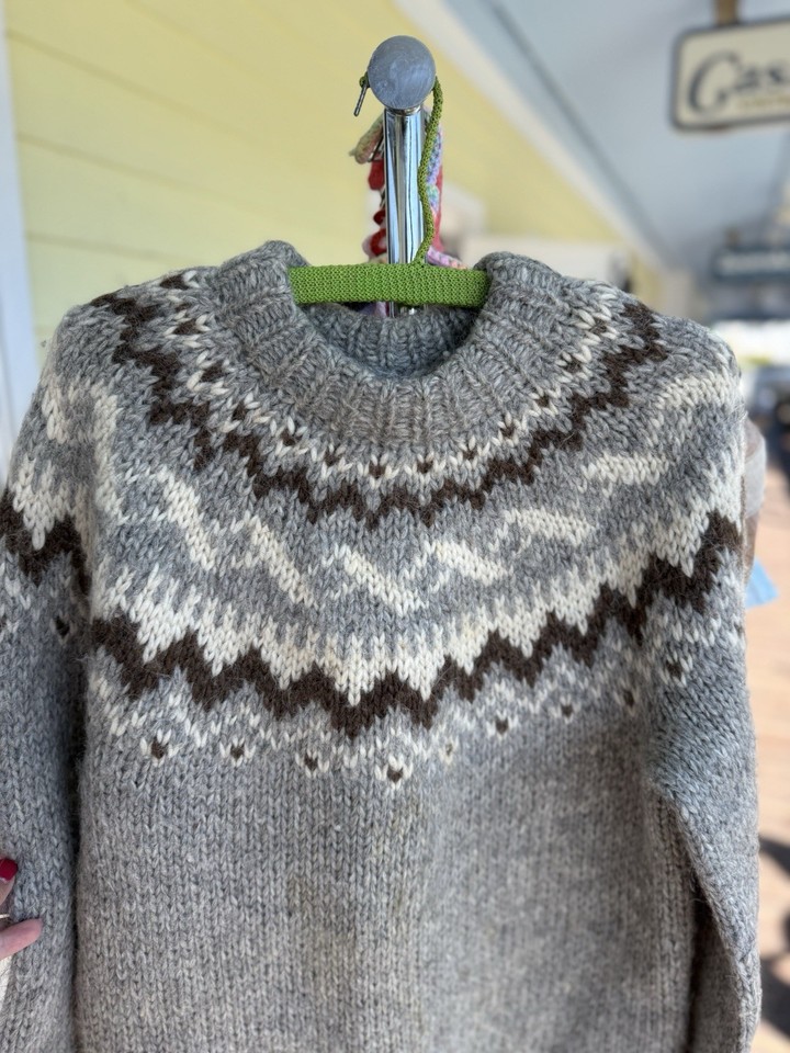 Vintage Fair Isle Sweater By Samband of Iceland Wool Mens L | eBay