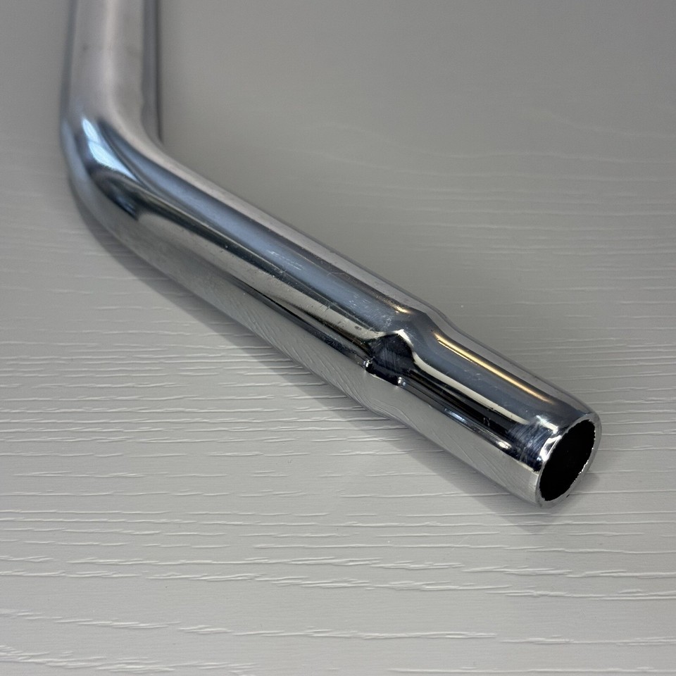 BMX LAYBACK SEAT POST CHROME OLD SCHOOL RETRO NOS 405mm 25.4mm HEAVY ...