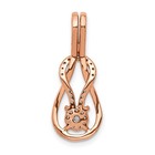 14k Rose Gold Lab Grown Diamond Intertwined Knot Slide Cluster Pendant ...