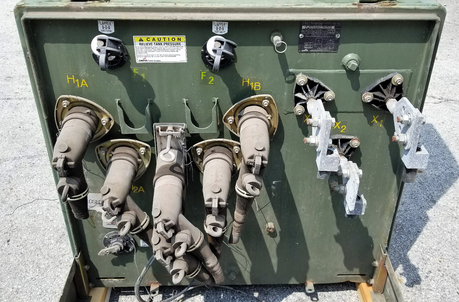 4160 HV 240/120 LV 75 KVA Single Phase Cooper Padmount Transformer Pad ...