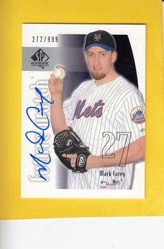 2002 SP Authentic #154 Mark Corey New York Mets 272/999 NM-MT+ RC ...