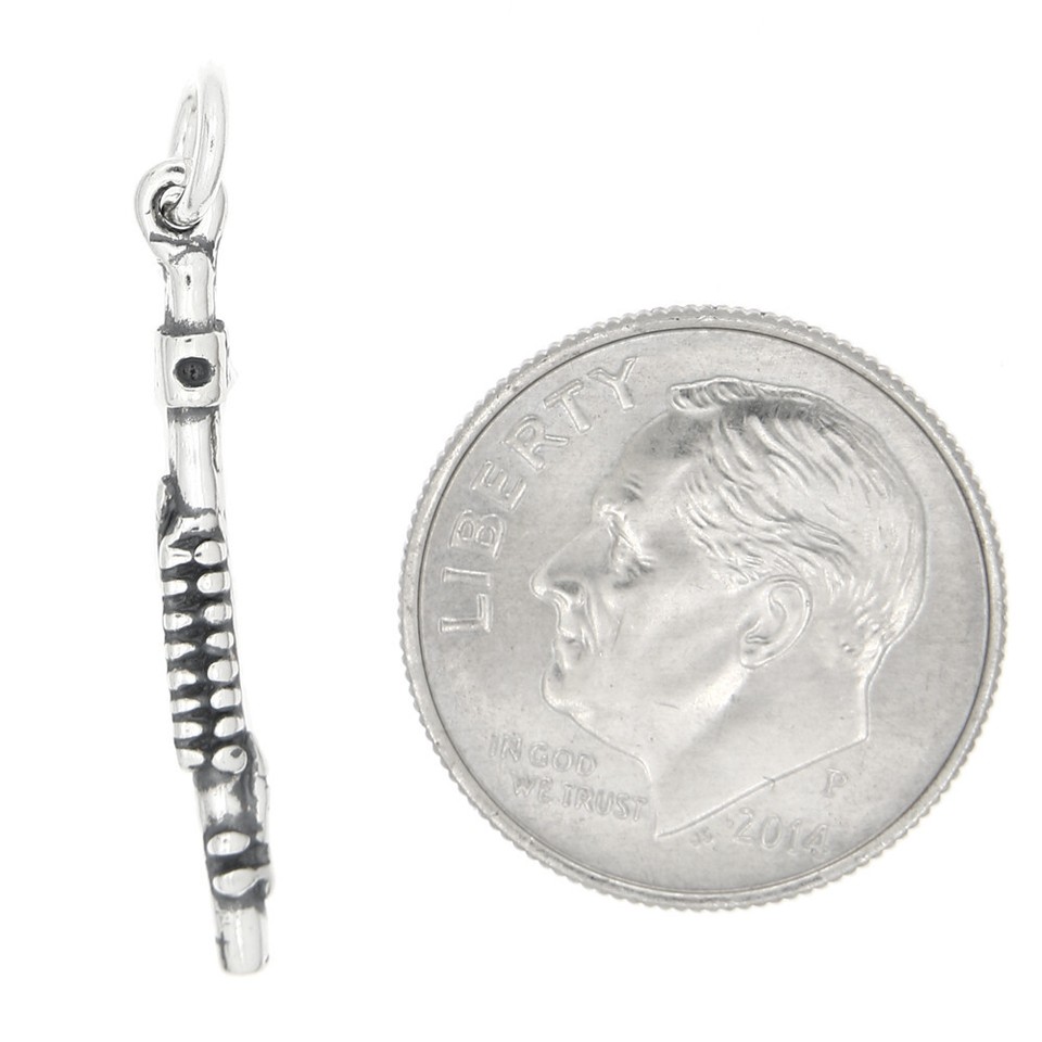 Sterling Silver 925 Small Flute Woodwind Instrument Charm or Pendant | eBay