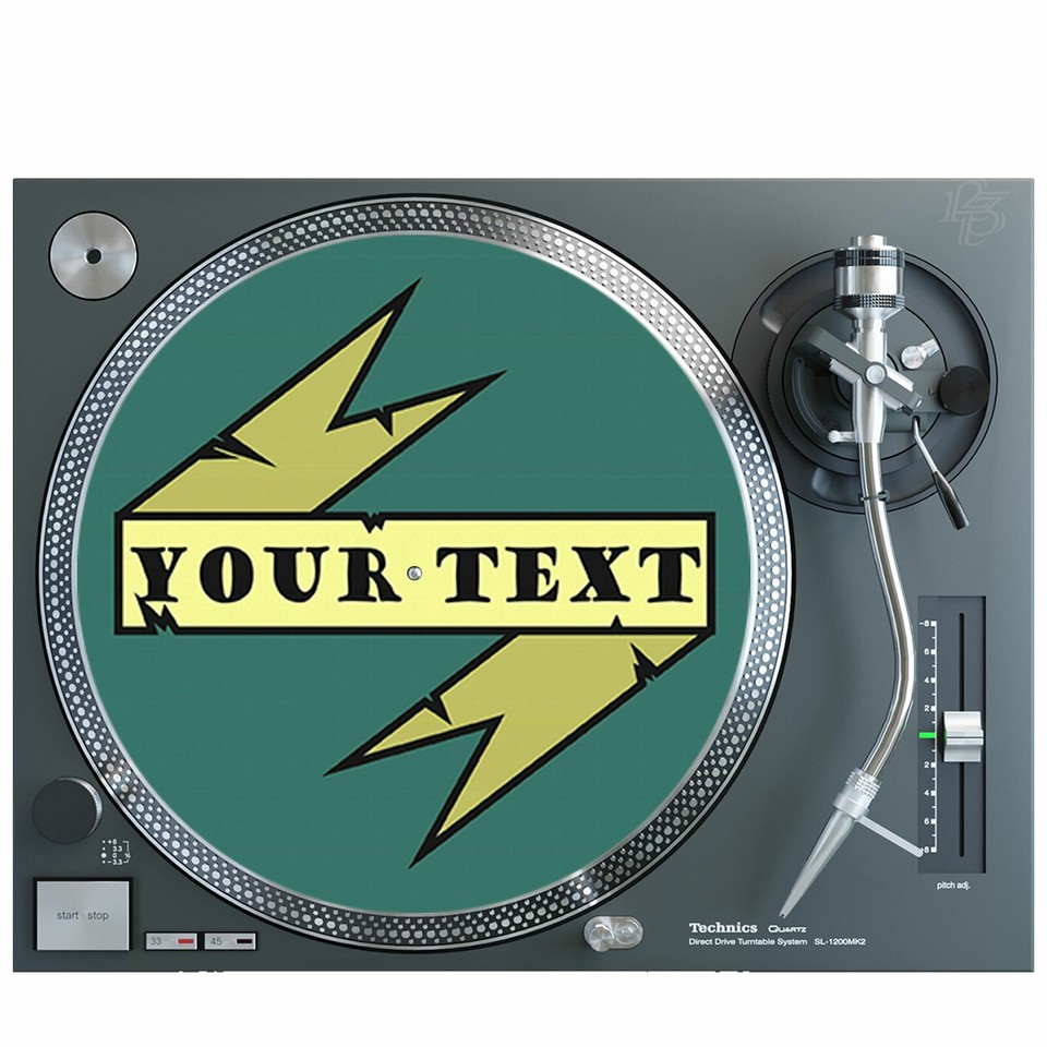 Personalised DJ Record Turntable Scratch Slipmats vinyl disc jockey ...