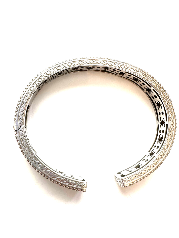 Judith Ripka Sterling Silver Pia Cuff with Sapphires | eBay