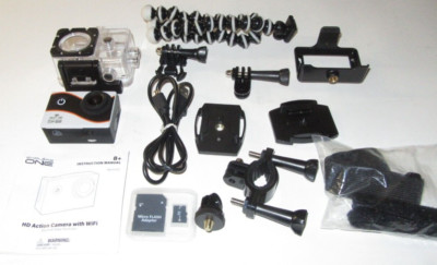 Explore One HD Action Camera WiFi 8GB Accessories Included Waterproof ...