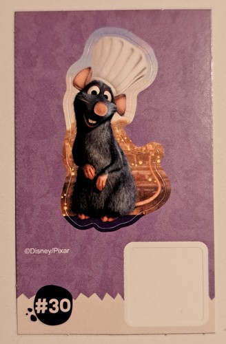 Sticker album Disney Jouons, rêvons Auchan 2024 n° 30 rat Rémy ...