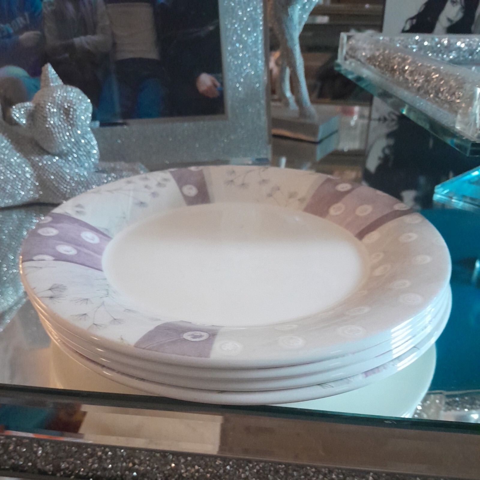 Portmerion Dawn by Julie Ingham Plate Dessert Salad Made In England x 4 ...