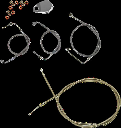 SS Quick Connect 12-14in Ape Hanger Controls Kit w ABS Softail Slim 107 ...