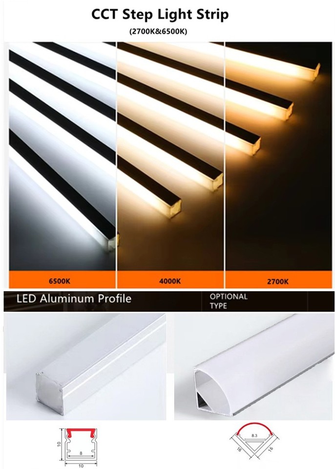 1-27 Steps LED Stair Light Strip Motion Sensor Stairs LED Strip Light ...