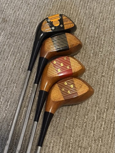 4 Classic Macgregor Persimmon Drivers - George Bayer B1W, 255W, T693W ...