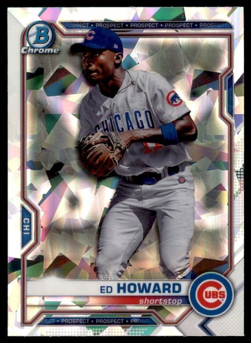 Ed Howard 2021 Bowman Chrome Prospects Atomic Refractor Rookie Card RC ...