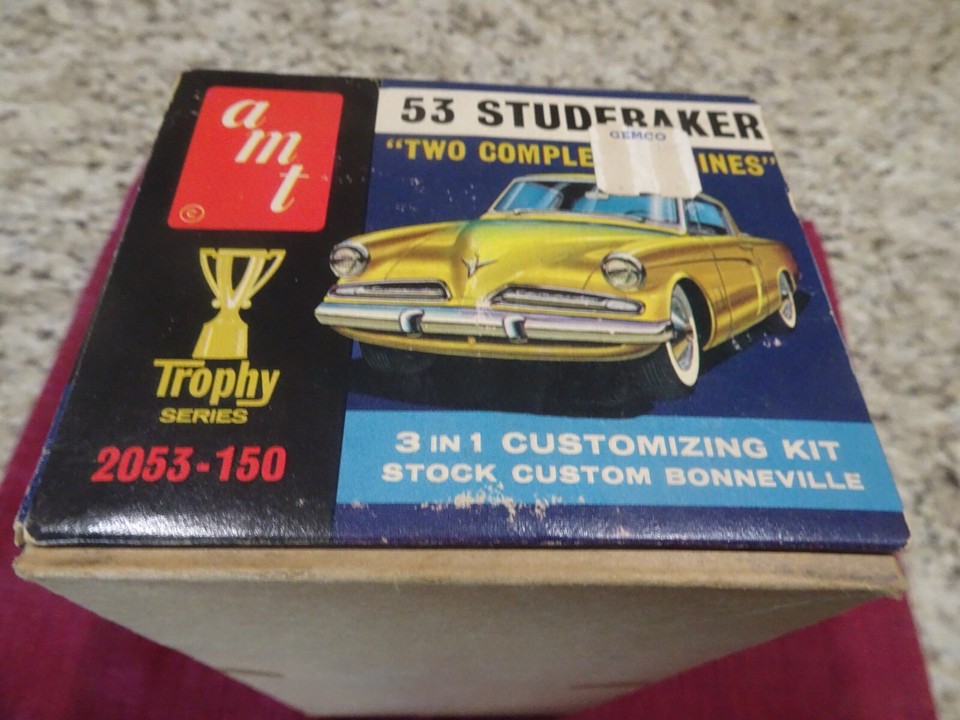 *COLLECTOR'S GEM* Original AMT 53 1953 Studebaker 1:25 Model Kit #2053 ...