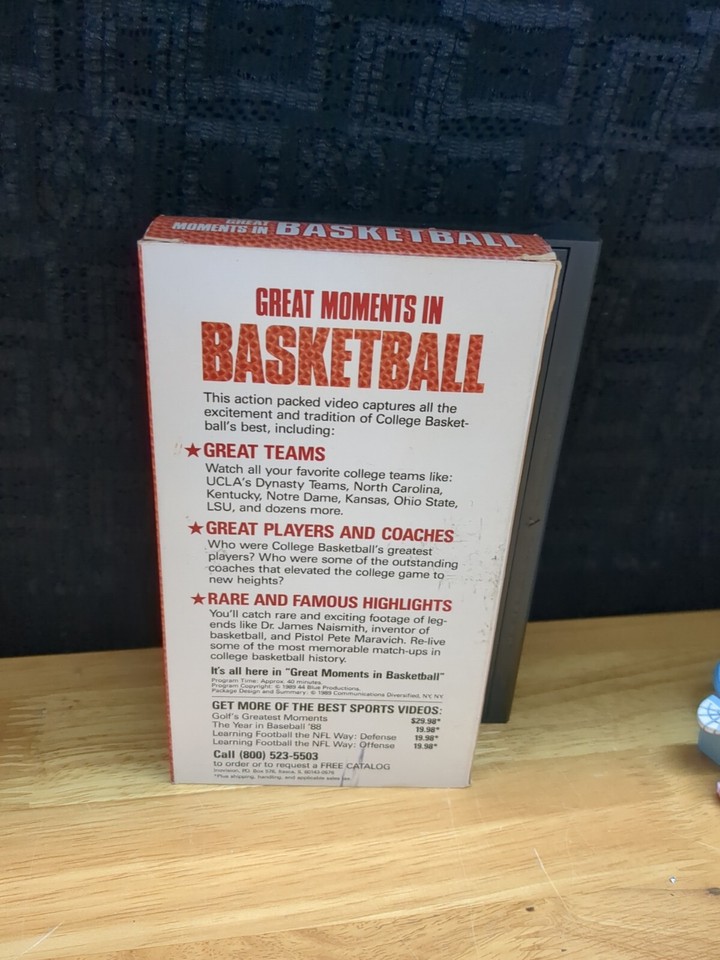 Great Moments in Basketball VHS 44 Blue Productions 1989 Video Movie | eBay