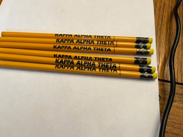 Set of 6 Kappa Alpha Theta Pencils NEW, LICENSED, RETRO | eBay