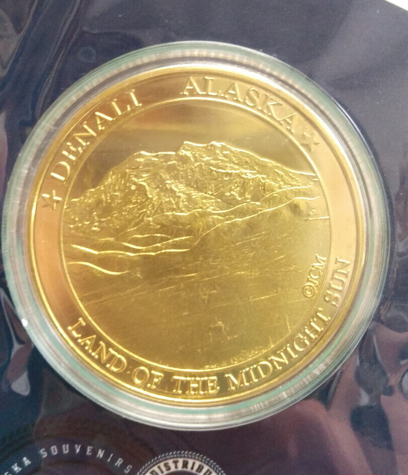 Denali Alaska Souvenir Coin / Token 1.5 inch coin in case prospector ...
