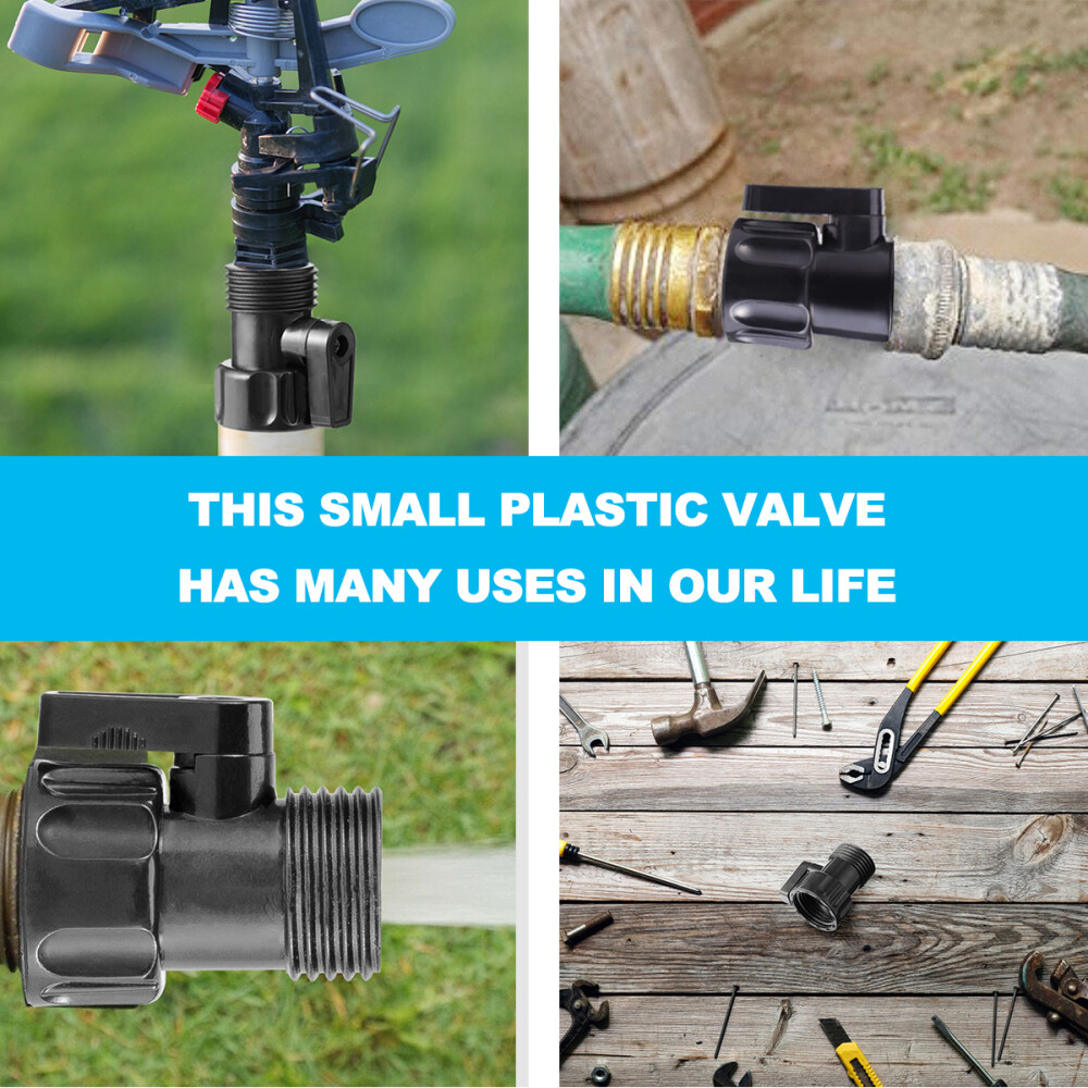 12 Pcs Water Pipe Valve Abs Shutoff Washing Machine Hose Male Shut-off ...