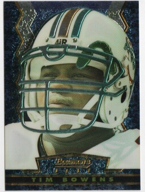 1995 Bowman Best #17 Tim Bowens Rookie Miami Dolphins Card | eBay
