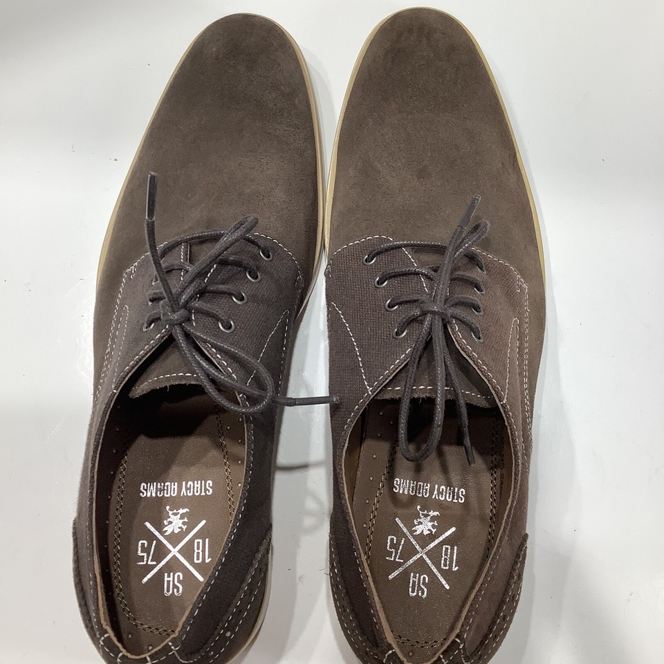 Stacy Adams Mens 24891-245 Sz 9.5M Brown Leather Lace Up Oxfords, Very ...