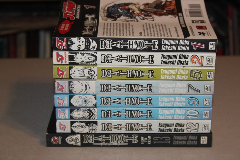 Death Note Volumes 1, 2,5,7,9,10,12,13 Manga Graphic Novels, Lot of 8 ...