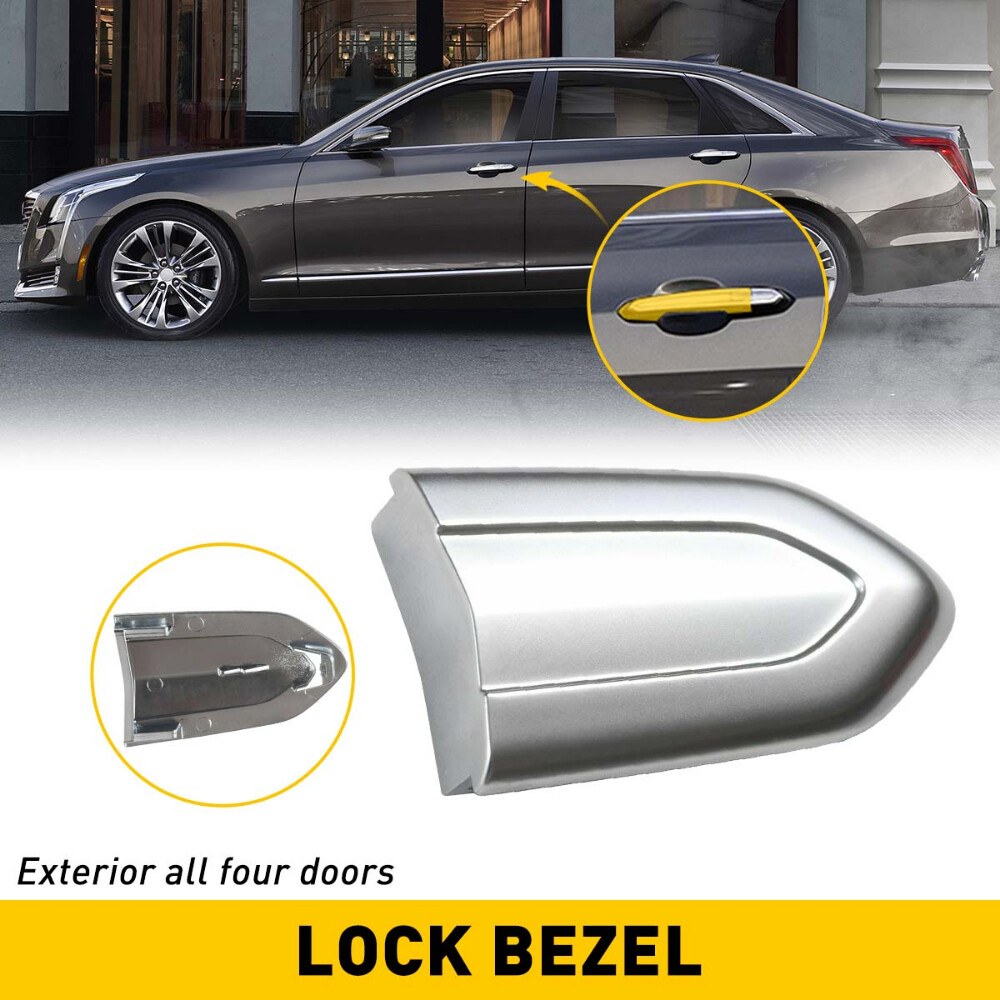 Chrome Exterior Door Lock Handle Cap Cover Trim For Cadillac ATS XTS ...