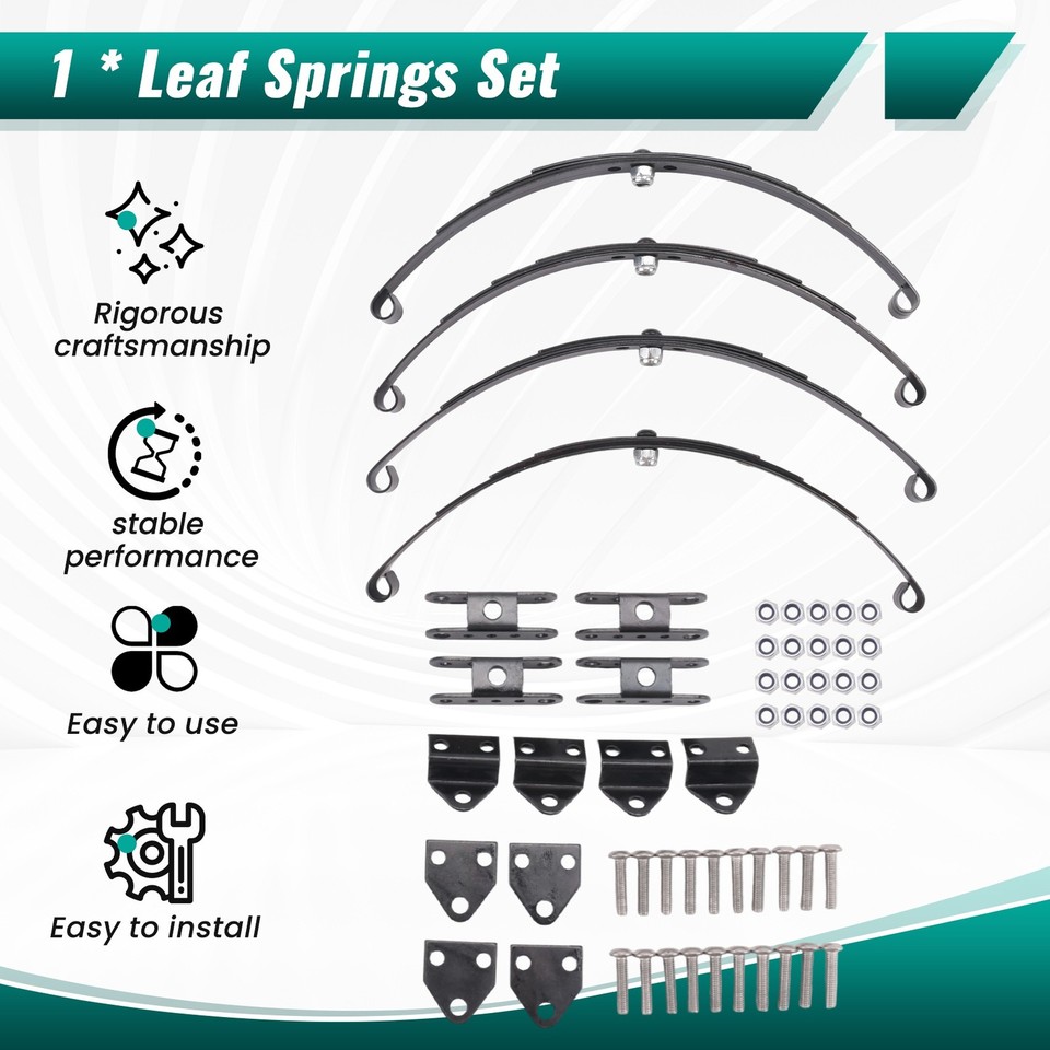 2X(4Pcs 1/10 Leaf Springs Set HighLift Chassis for 1/10 D90 RC Crawler ...