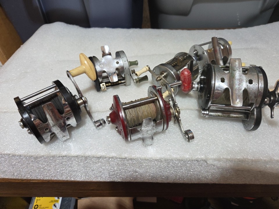 Vintage Lot Of 6 Penn No. 9 965 980 Casting Fishing Reel Reels Bakelite ...