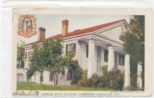 1907 Jamestown Exposition postcard #128 Georgia State Building used ...