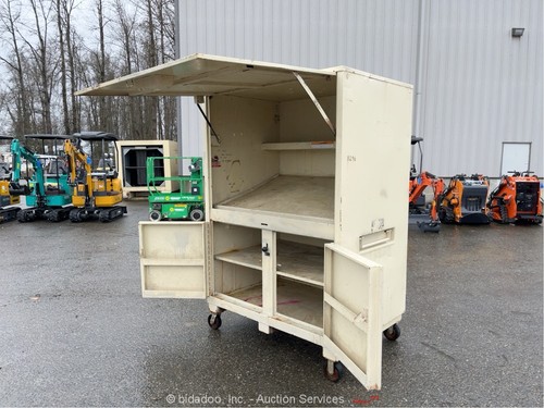 Knack Industrial Push Tool Cabinet Storage Chest Jobsite Lock Box Doors ...