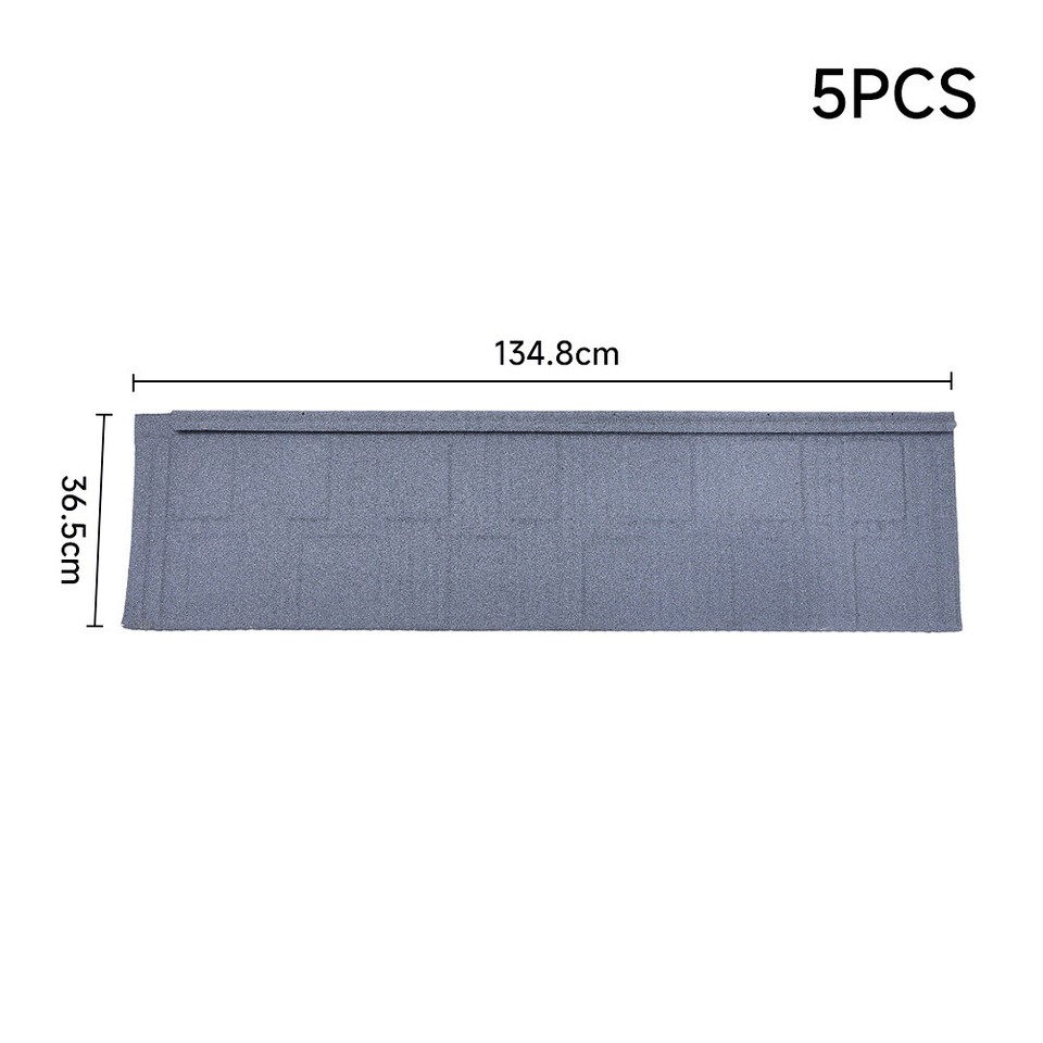5pcs 2.4sqm Galvanized Metal Tile Effect Roof Sheets Asphalt Roofing ...