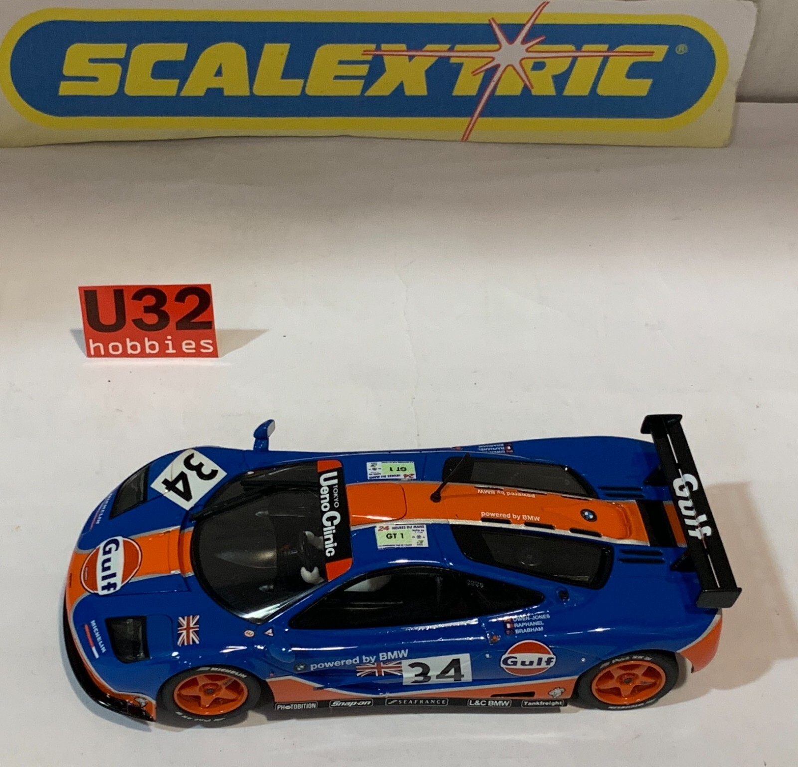 Slot Car Scx Scalextric Mclaren F1 GTR #34 Rofgo Gulf Scalextric UK | eBay