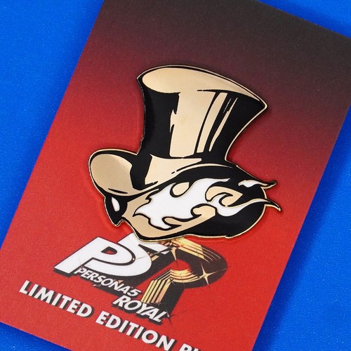Persona 5 Royal Phantom Thieves Hat Logo Golden Enamel Pin Figure Joker ...