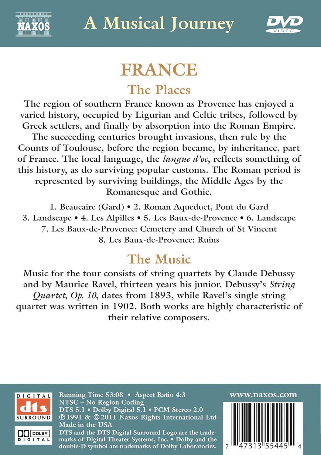 France: A Musical Tour of Provence (Debussy and Ravel String Quartets ...