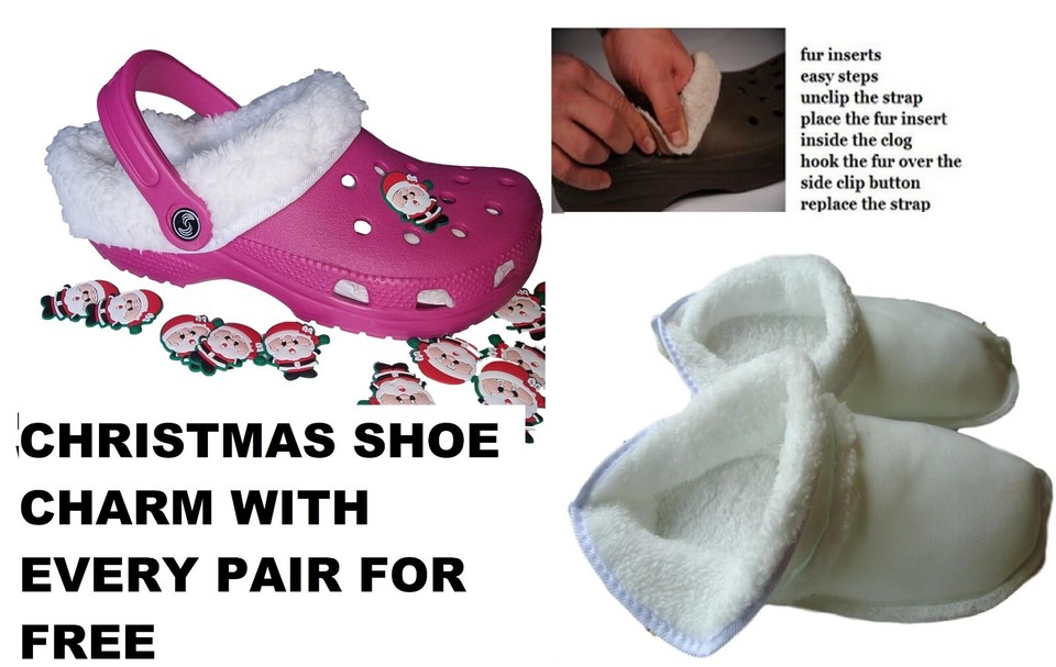 Replacement Crocs Fur Insoles Liners Furry Inserts For Mammoth Crocs ...