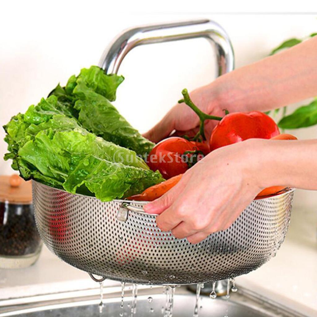 Rice Drainer Portable Mesh Strainer Fruit Vegetable Storage Basket 28 ...