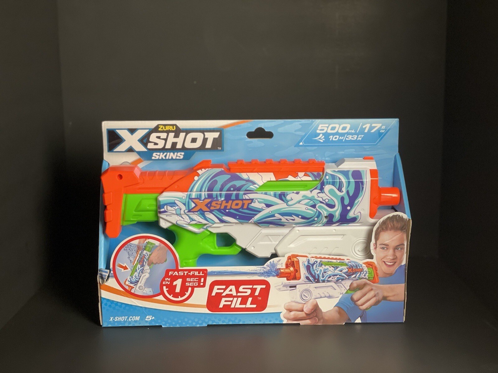 NEW! Zuru X-Shot Skins Water Gun. Fast-Fill in 1 second Shoots 33 feet ...