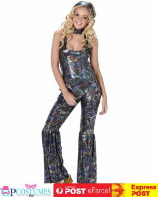 Neon Jumpsuit Hippie Womens Costume | eBay Australia