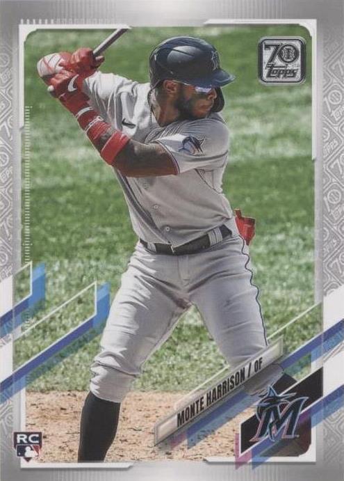 2021 Topps - Monte Harrison #126 Platinum Anniversary /70 (RC) for sale ...