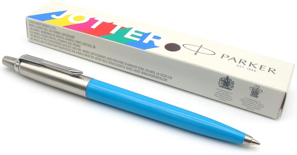 Parker Jotter Originaux Stylo à Bille Bleu Ciel Moyen Pointe Bleu | eBay