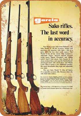 METAL SIGN - 1973 Sako Model 72 Rifles - Vintage Look Reproduction | eBay